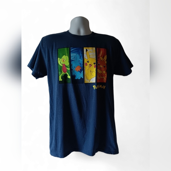 Pokémon | Shirts | Pokmon Mens Blue Shortsleeve Graphic Tshirt Size M ...